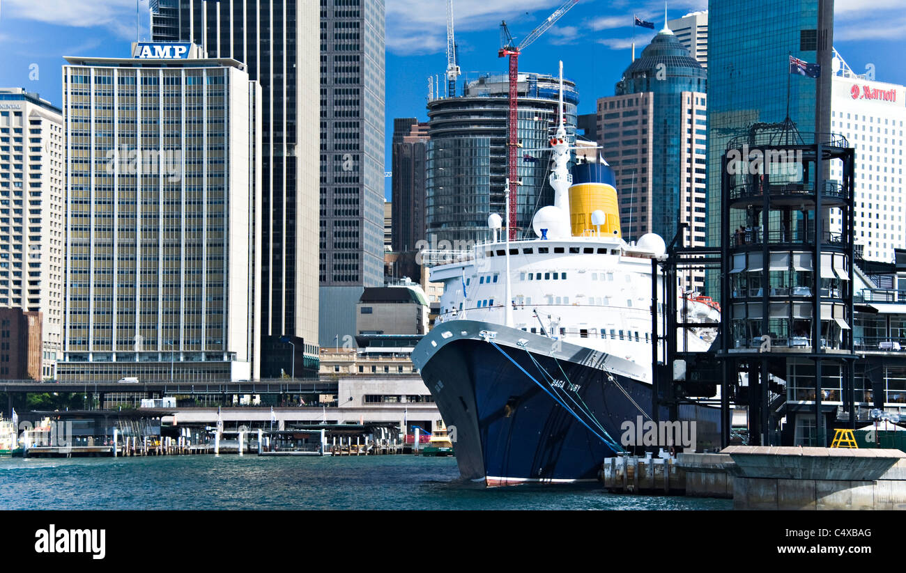 The Saga Ruby Cruise Ship berthed at the Ocean Passenger Terminal in ...