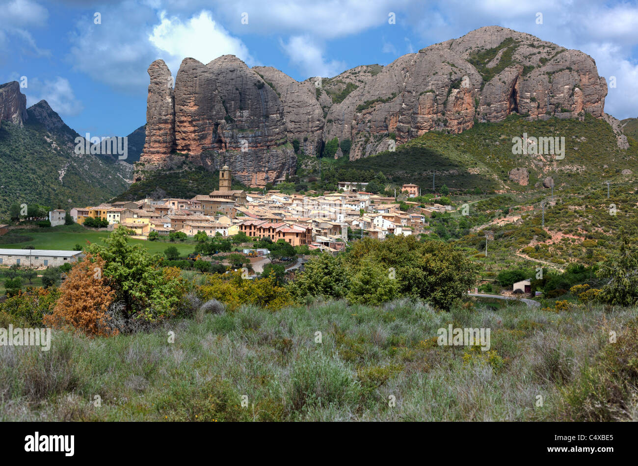 Aguero, province of Huesca, Aragon, Spain Stock Photo - Alamy