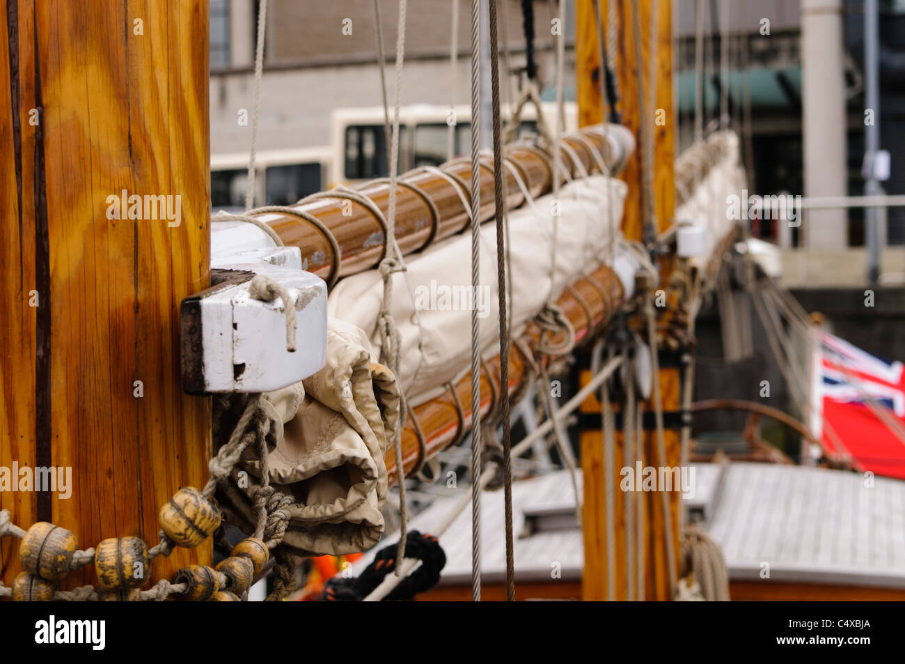 Mainsail of a tall ship Stock Photo - Alamy