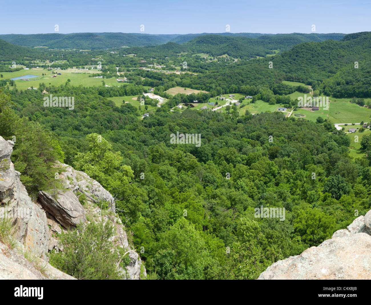 High point view of countryside of Central Kentucky Stock Photo - Alamy
