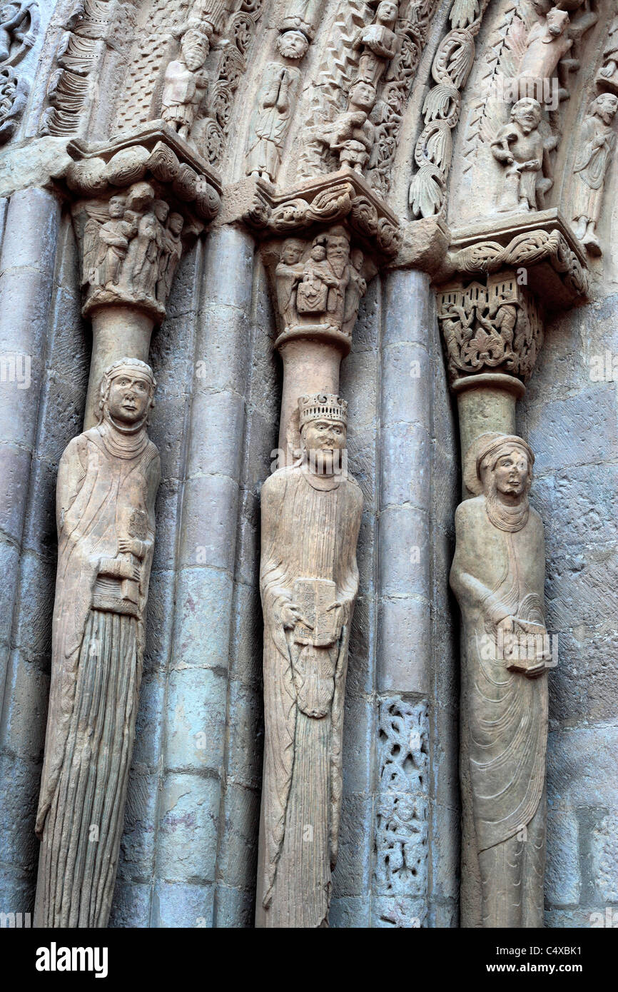 Romanesque portal of Santa Maria la Real church (12th century ...