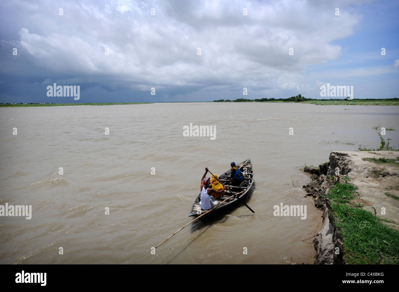 A scene on the Padma River in Bangladesh Stock Photo - Alamy