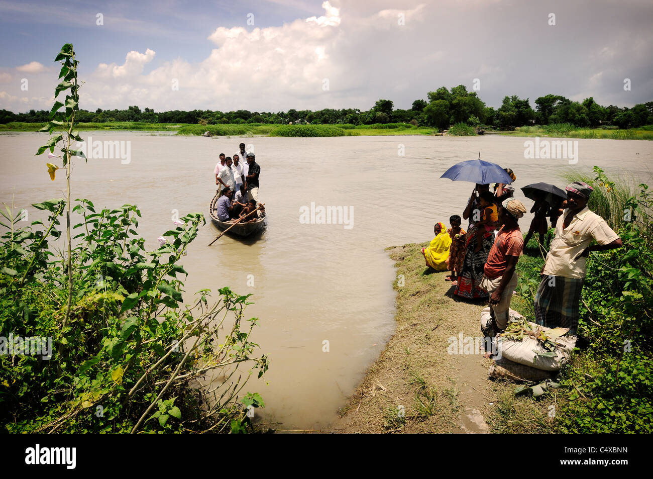 A scene on the Padma River in Bangladesh Stock Photo - Alamy