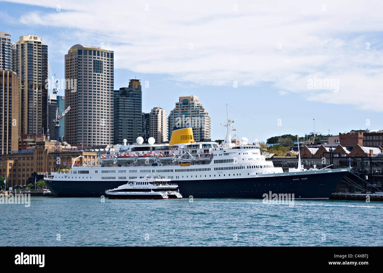 The Saga Ruby Cruise Ship berthed at the Ocean Passenger Terminal in ...
