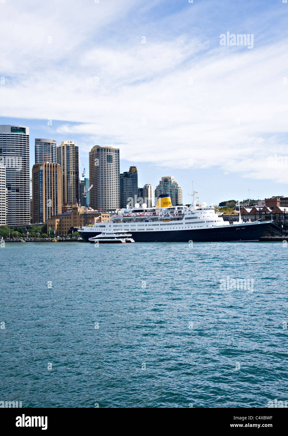 The Saga Ruby Cruise Ship berthed at the Ocean Passenger Terminal in ...