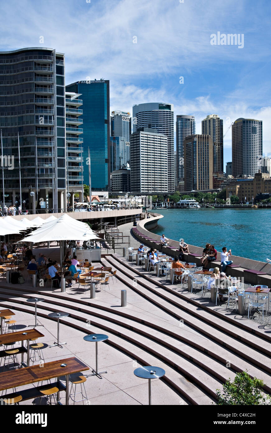 The Sydney Skyline and Financial Centre with Circular Quay Ferry ...