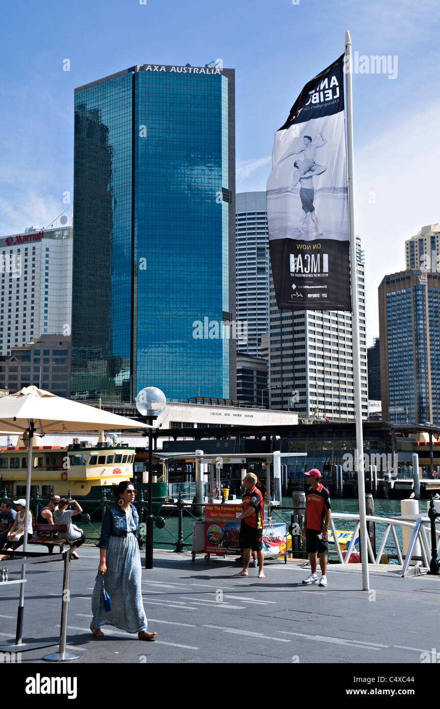 The Sydney Skyline and Financial Centre with Circular Quay Ferry ...