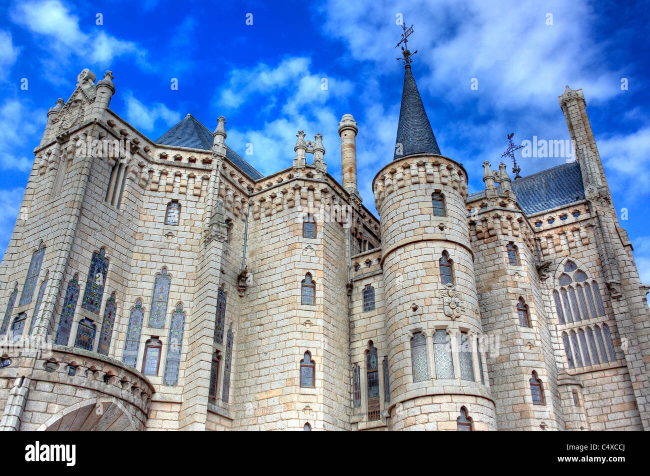 Episcopal Palace (1889-1913, by Antoni Gaudi), Astorga, Leon, Spain ...