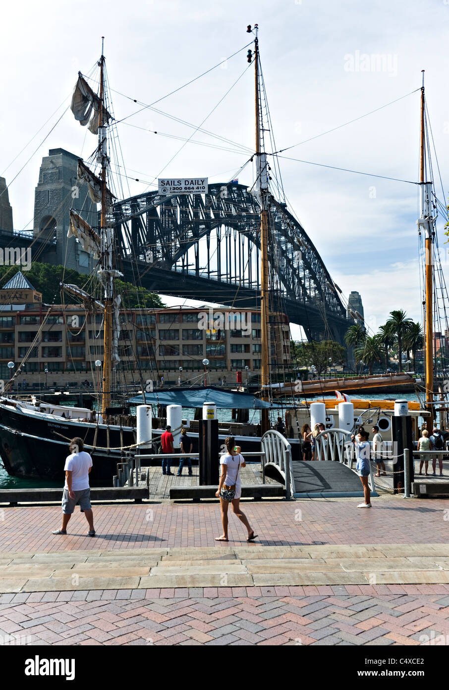 The Beautiful Sydney Harbour Bridge Spans Over Port Jackson in the City ...