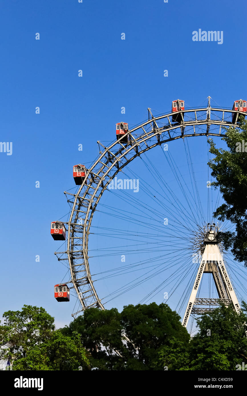 The historic giant wheel of vienna at prater entertainment park hi-res ...