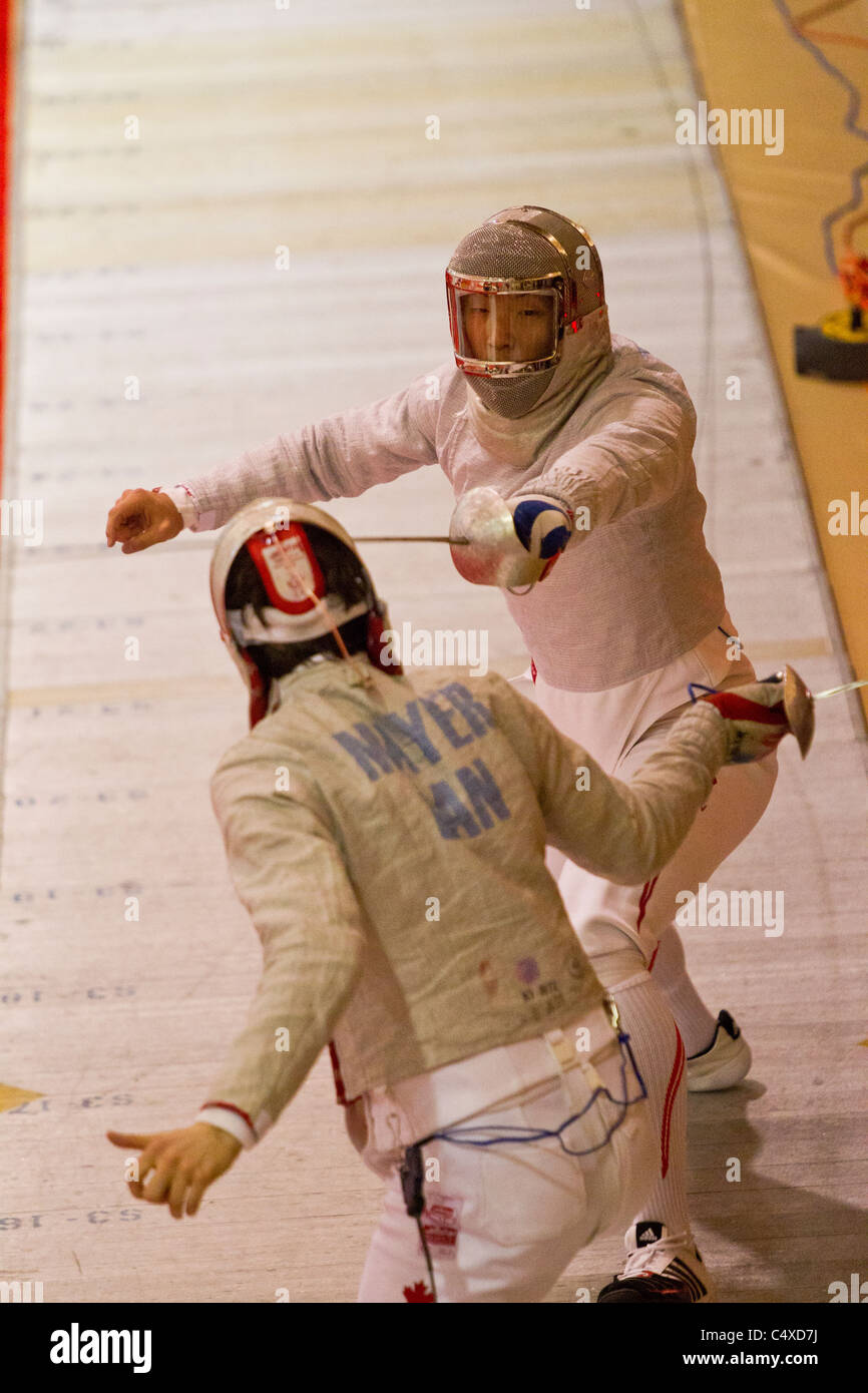 Competitors at the 2011 New York Saber World Cup Stock Photo - Alamy