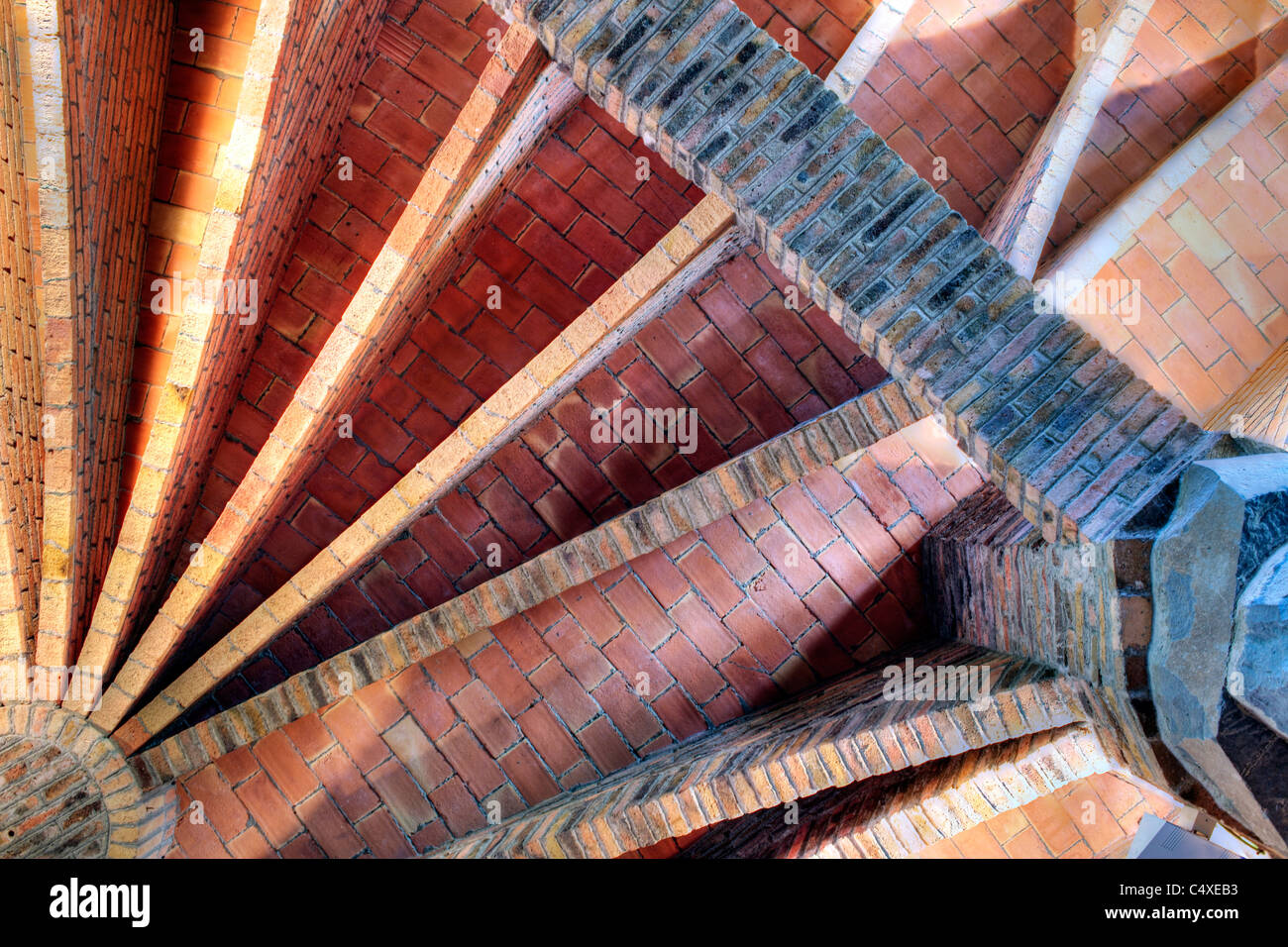 Crypt in Colonia Guell by Antoni Gaudi, Barcelona, Catalonia, Spain ...