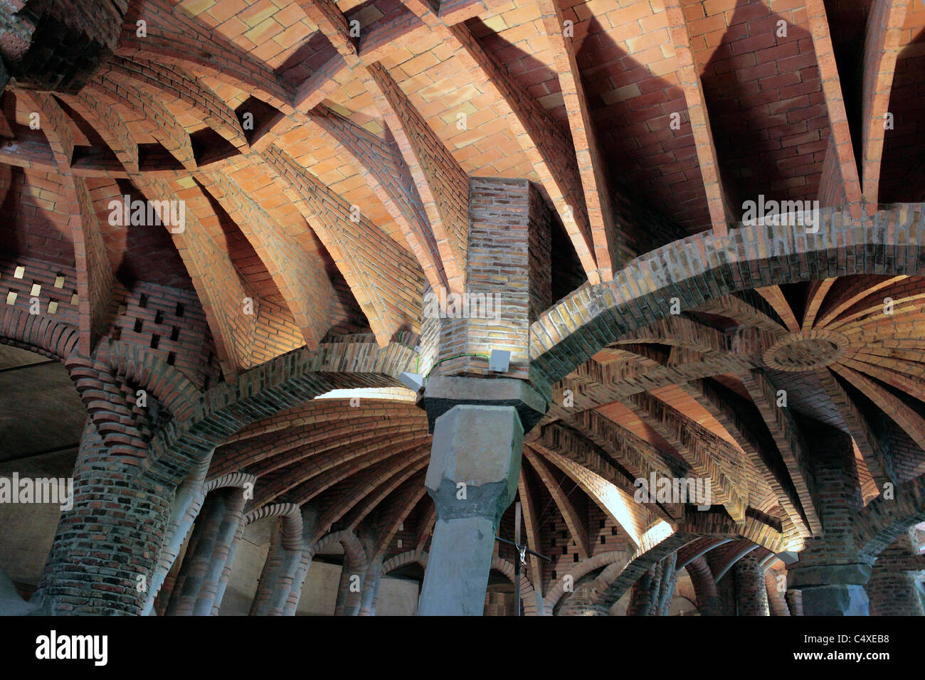 Crypt in Colonia Guell by Antoni Gaudi, Barcelona, Catalonia, Spain ...