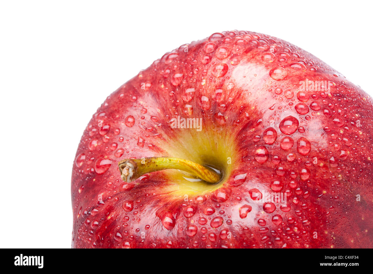 A fresh red delicious apple close up Stock Photo - Alamy
