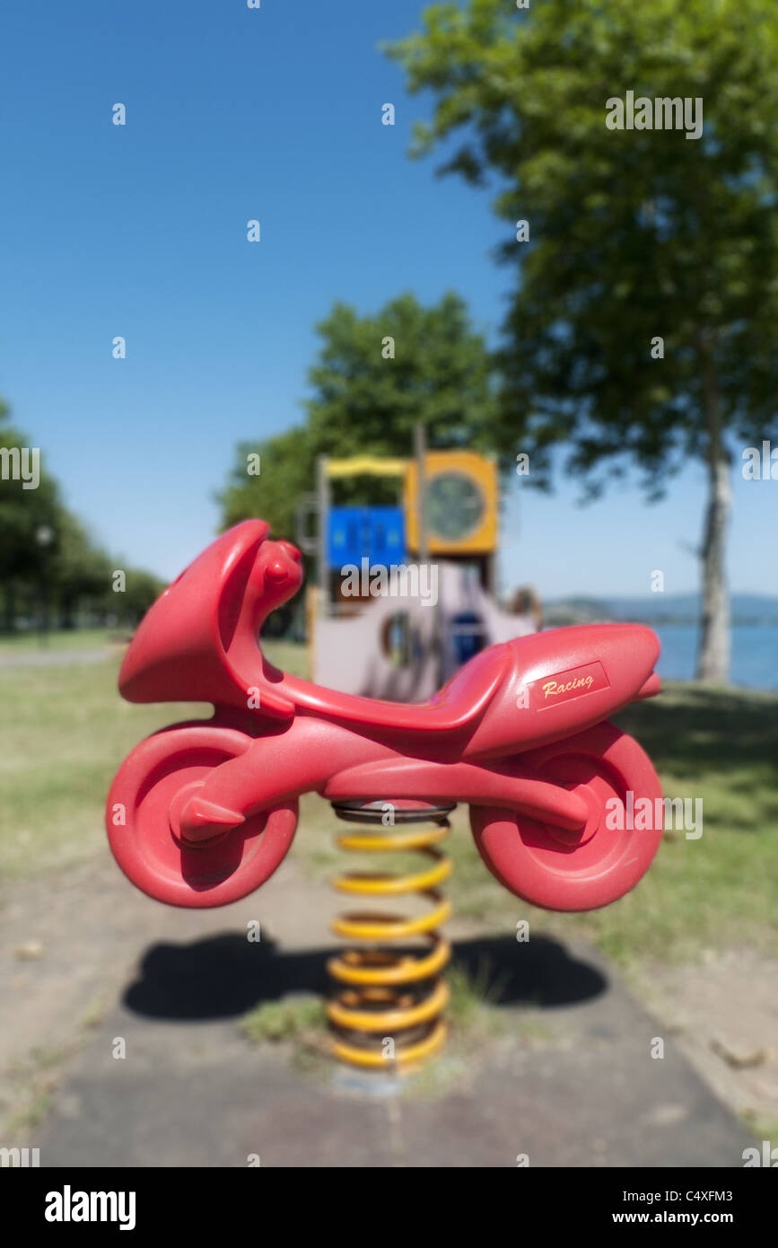 A motorcycle spring rider Stock Photo - Alamy