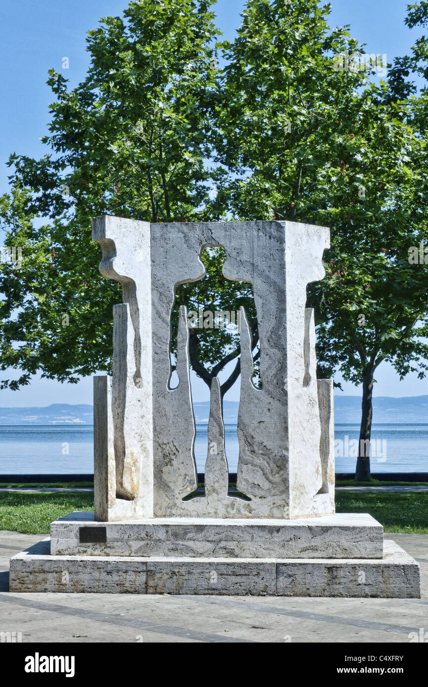Marble monument with human shape Stock Photo - Alamy