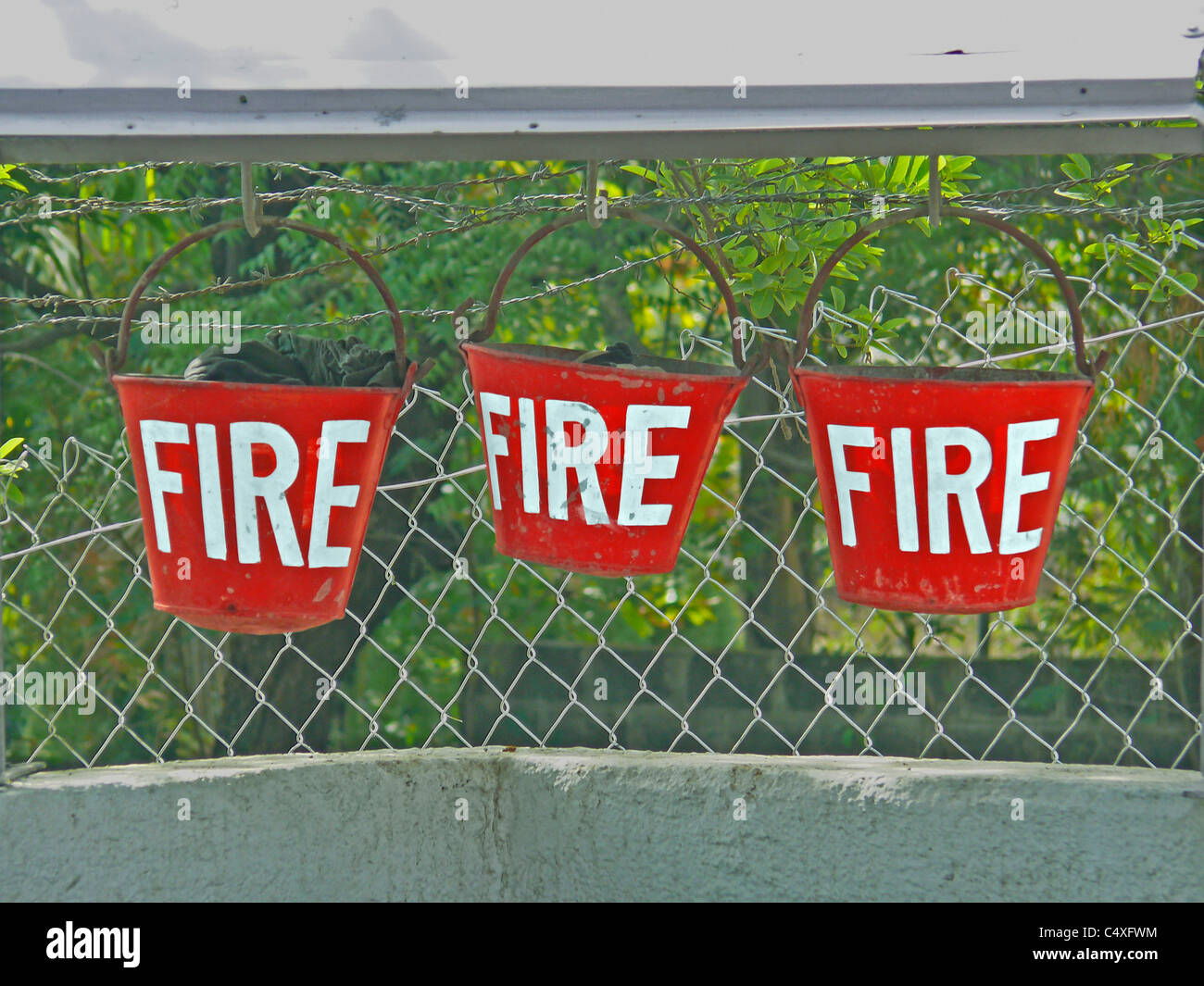 Hanging fire buckets hi-res stock photography and images - Alamy