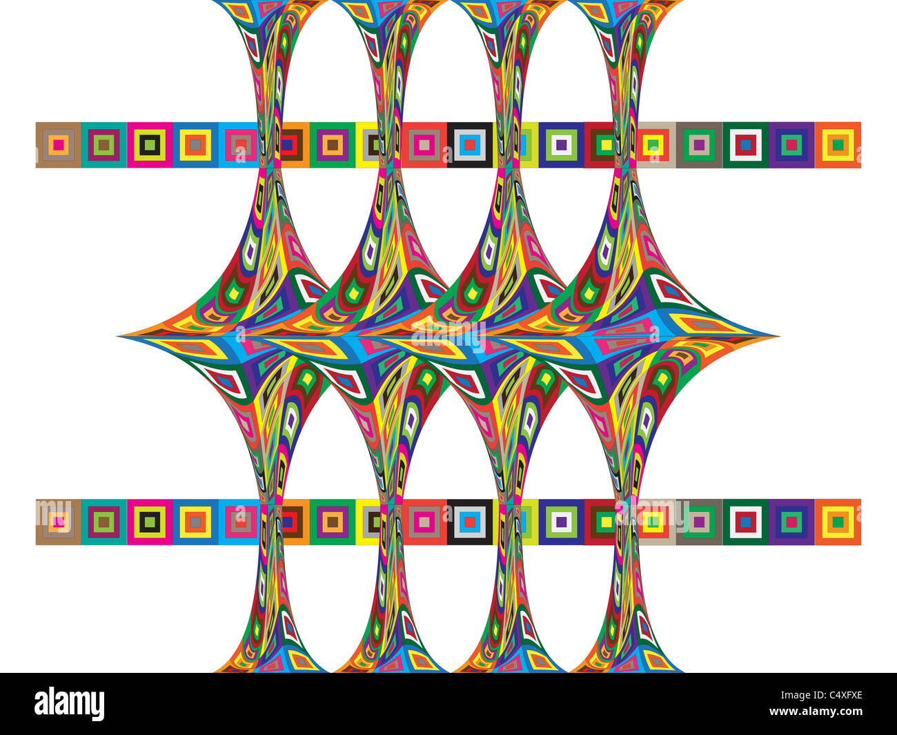 Vertical futuristic columns Stock Photo - Alamy