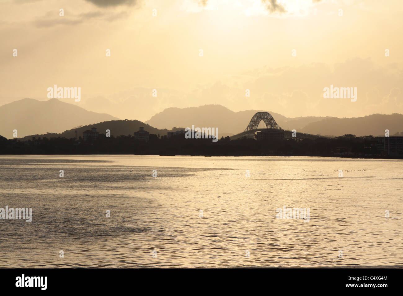 Bridge americas sunset panama hi-res stock photography and images - Alamy