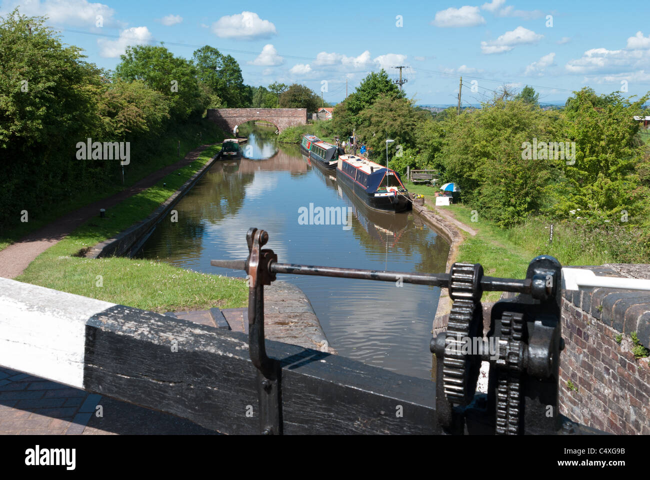 Tardebigge Locks on the Birmingham and Worcester Canal Stock Photo - Alamy