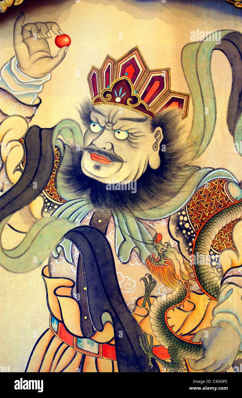 Chinese Taoist temple paintings, China Stock Photo - Alamy