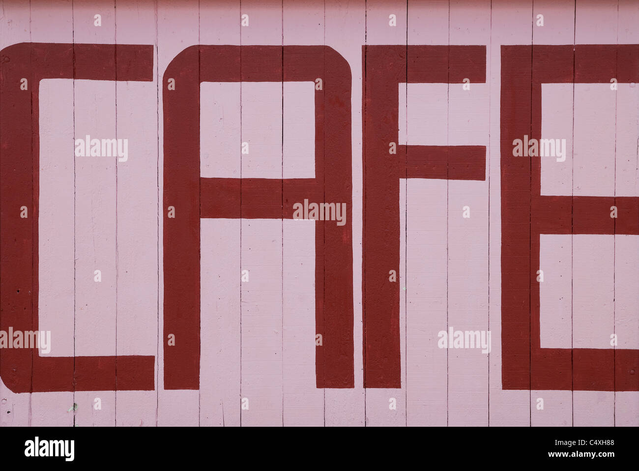 cafe sign on beach hut Stock Photo - Alamy