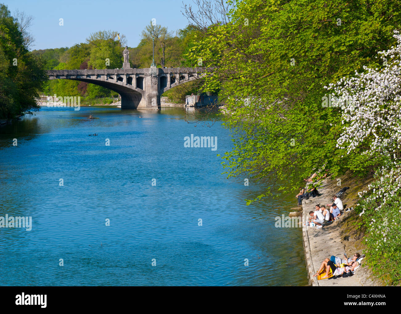 Sunbathing isar munich hi-res stock photography and images - Alamy