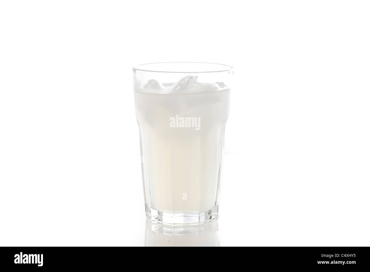 An ice cold lemonade against a white background Stock Photo - Alamy
