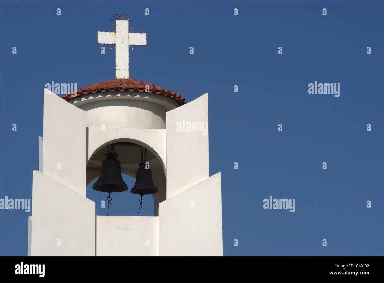 bells of a greek church Stock Photo - Alamy
