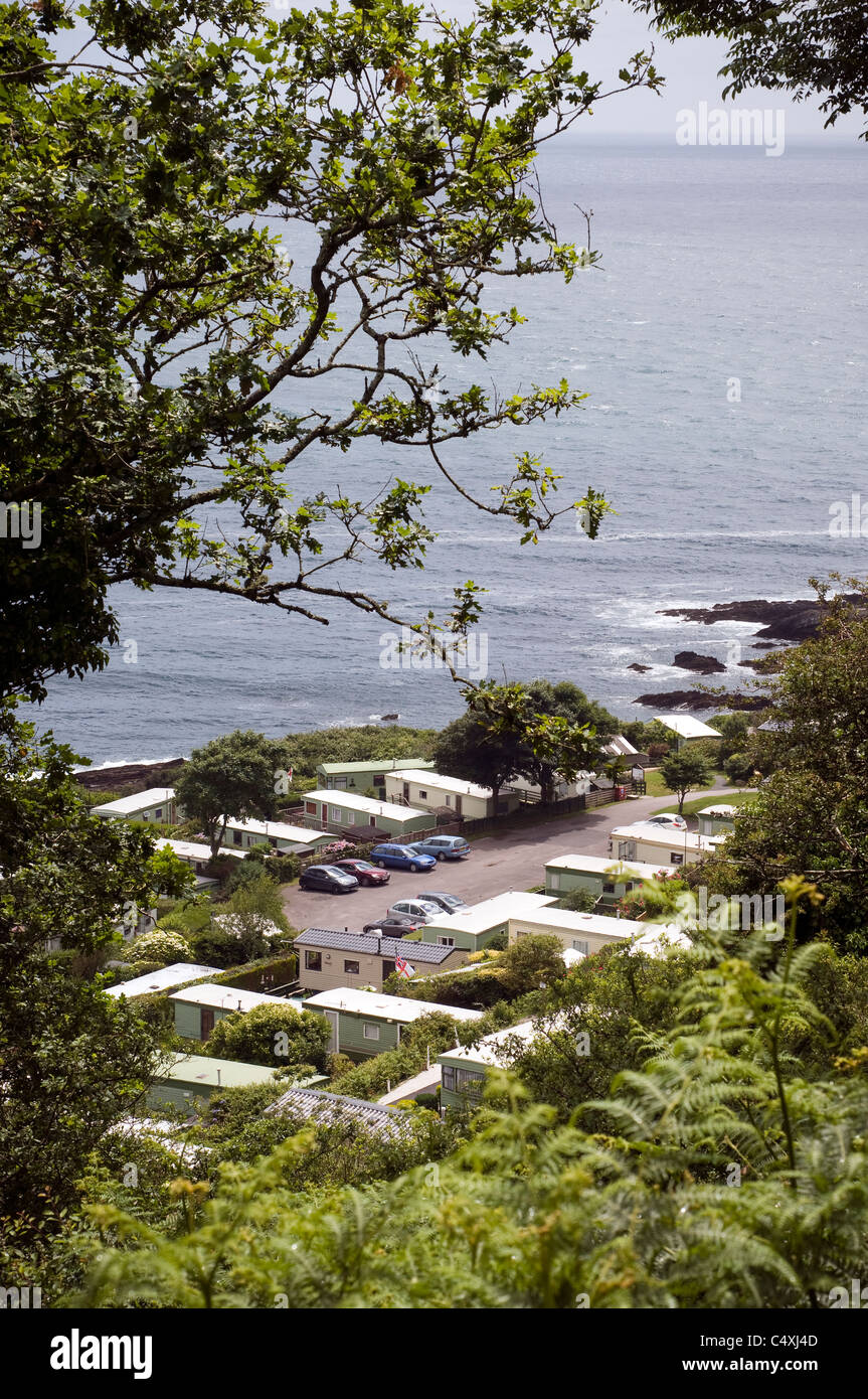View of caravan park from South West Coast Path in Devon,Devon Holidays ...
