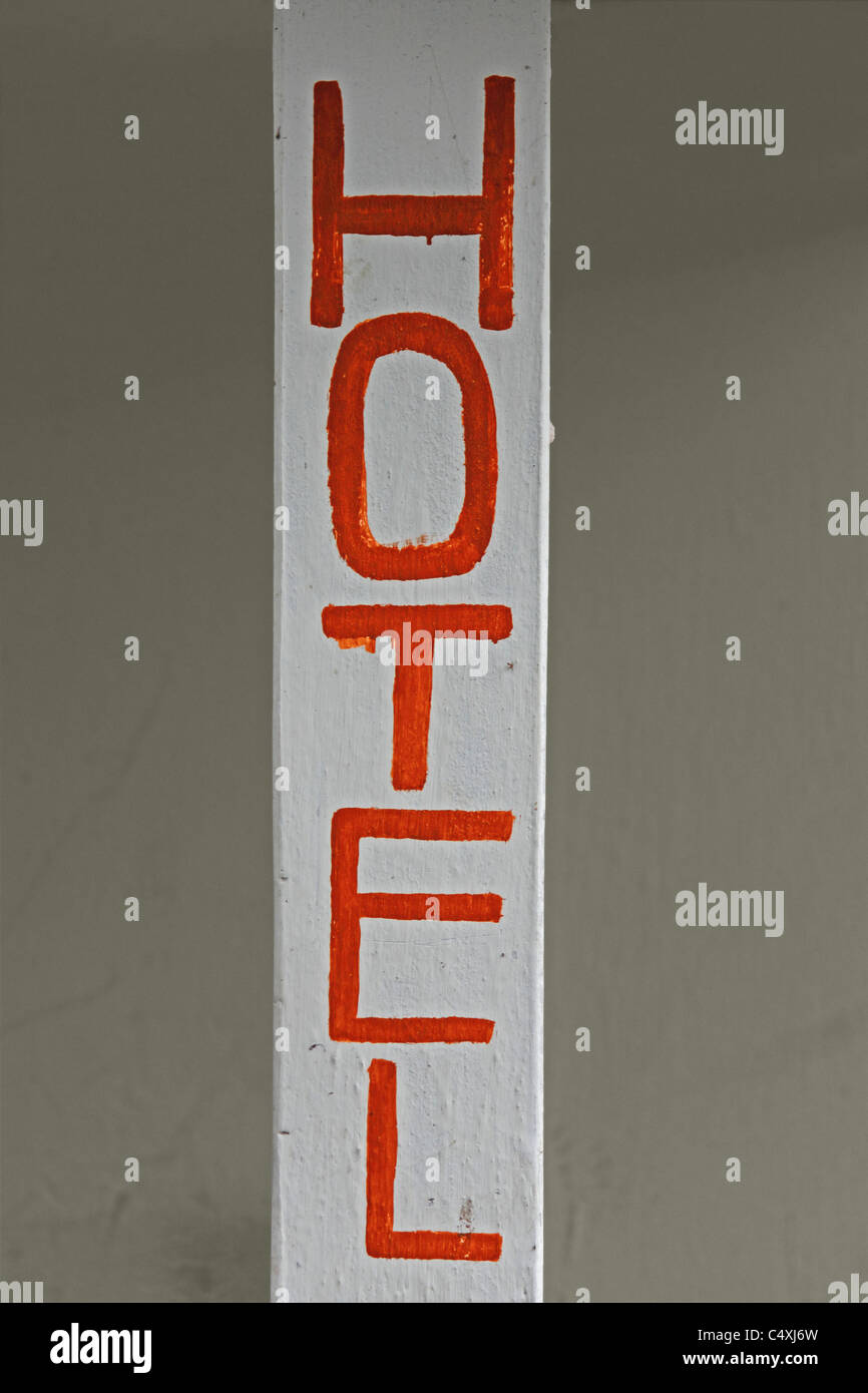 Hotel sign, Indication Board Stock Photo - Alamy