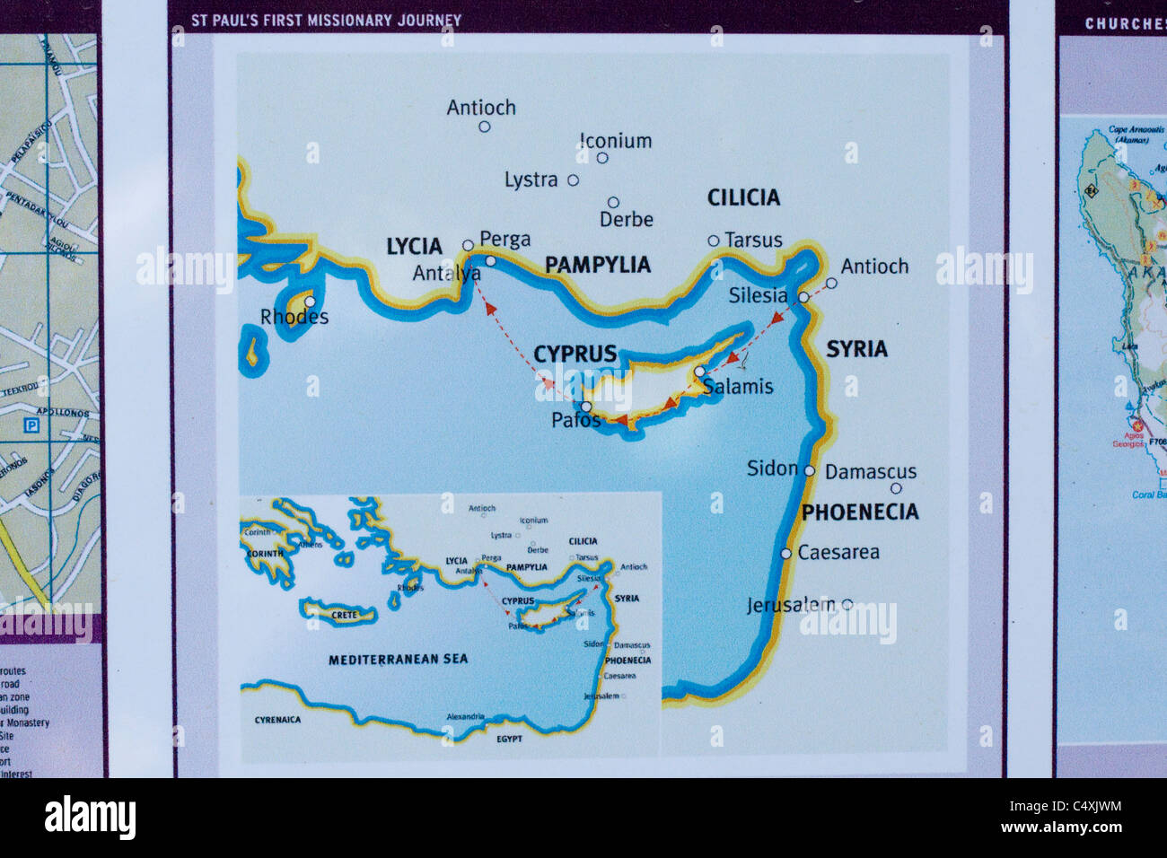 A Map of Cryprus Syria Lycia Pampylm Stock Photo - Alamy