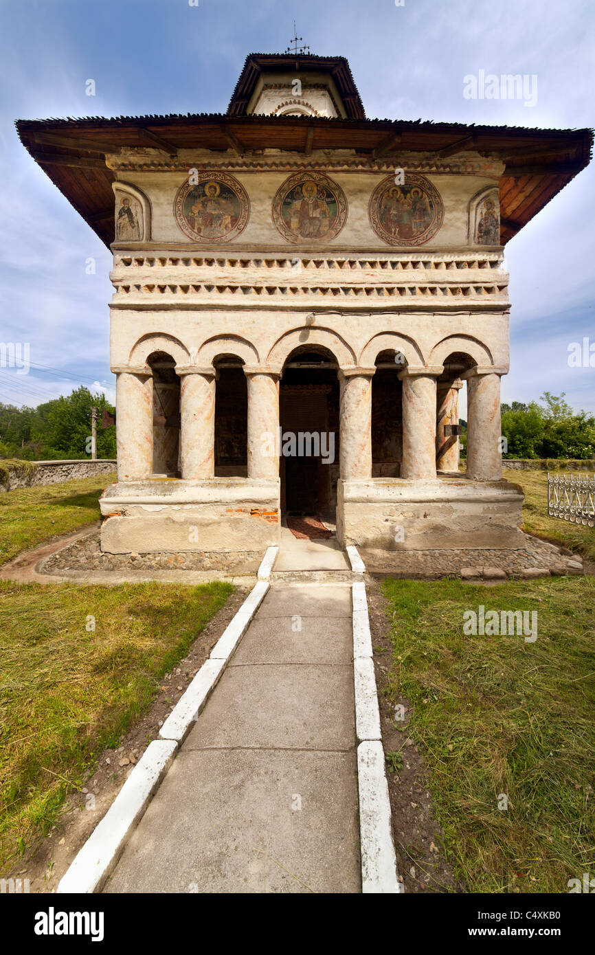 Landscape with a medieval church on a meadow Stock Photo - Alamy