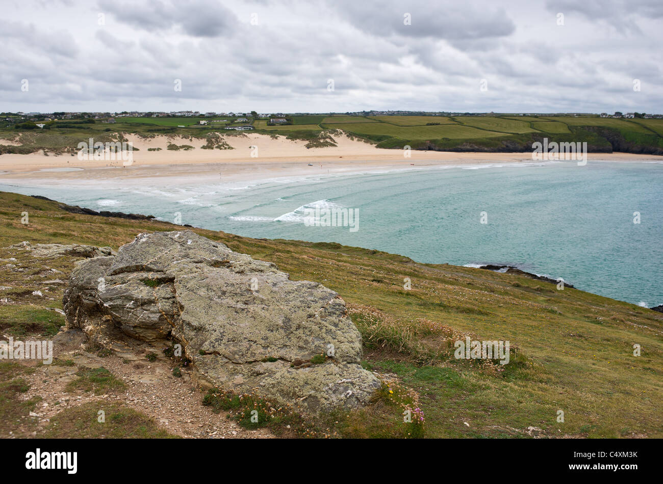 Crantock Beach in Cornwall. Photo by Gordon Scammell Stock Photo - Alamy