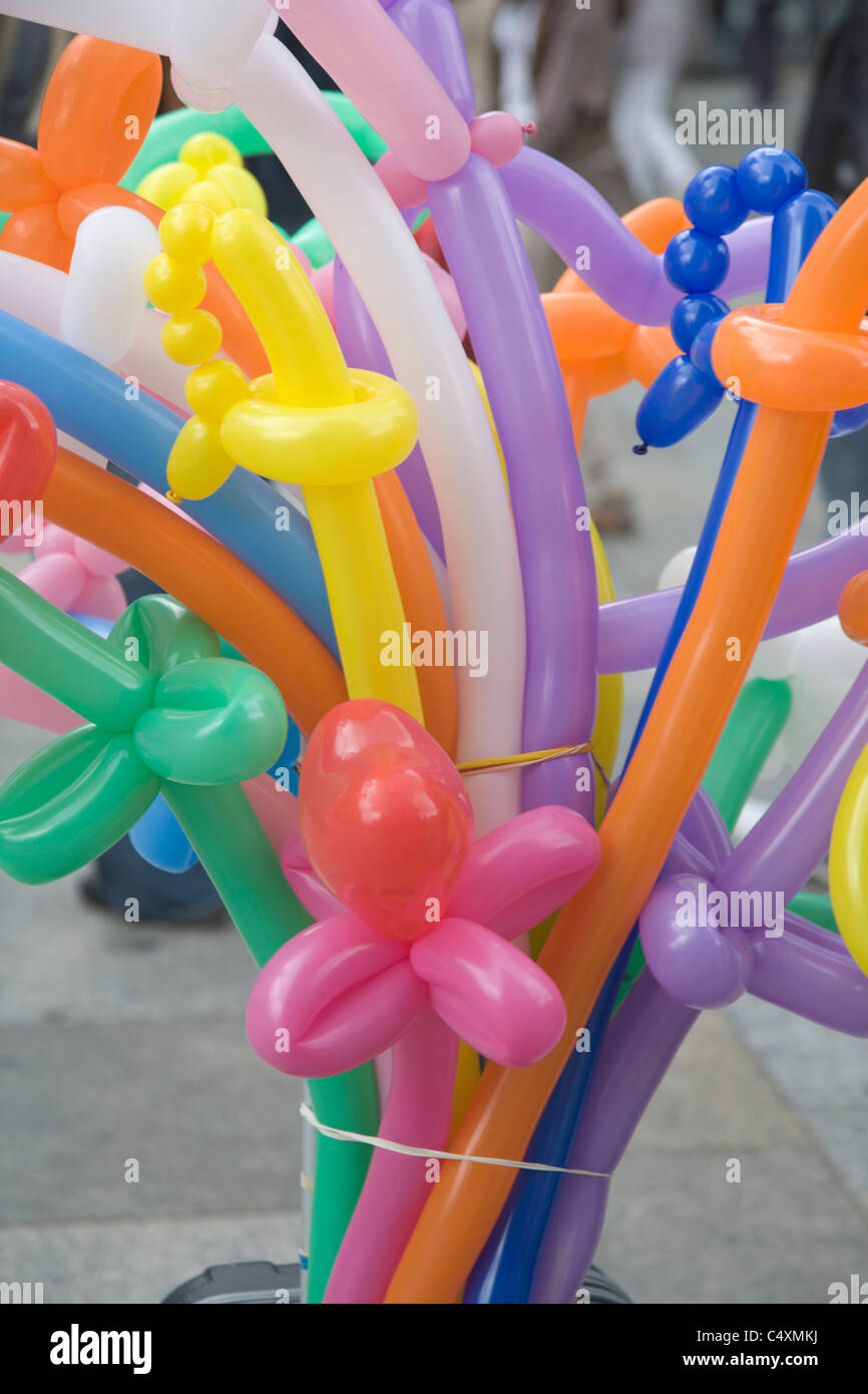 Multi Colored Balloons Sold by Street Clown Cologne Germany Stock Photo ...