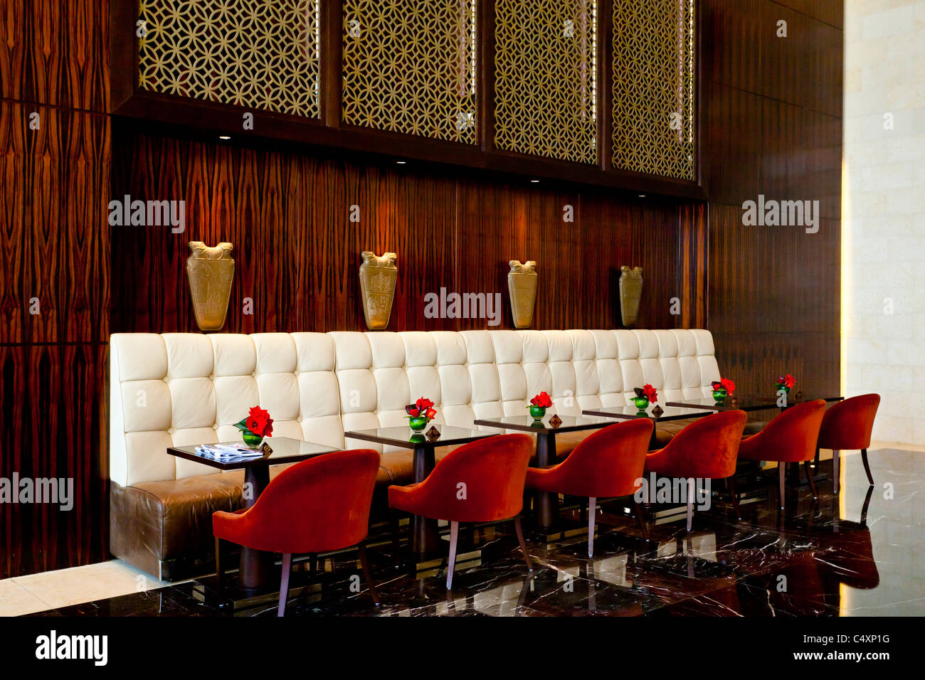 The interior of the Raffles Dubai Hotel in Dubai, UAE Stock Photo - Alamy