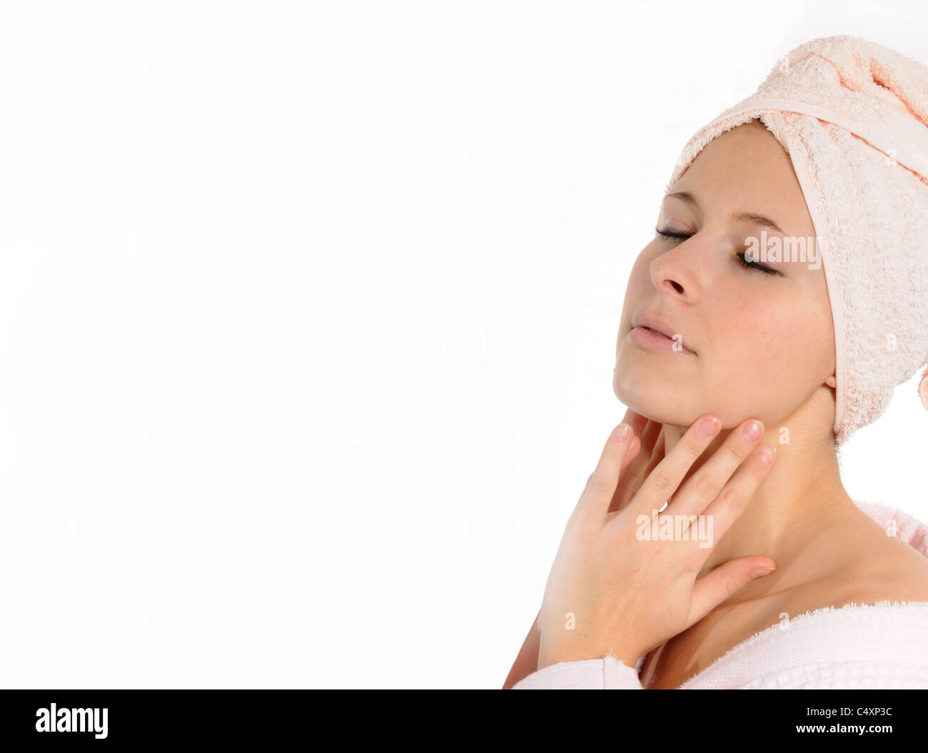 woman enjoying spa Stock Photo - Alamy