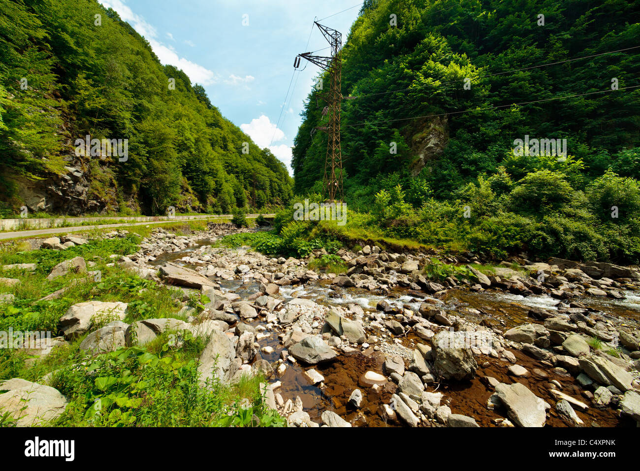 Landscape from Latoritei Valley in Romanian mountains with Latoritei ...
