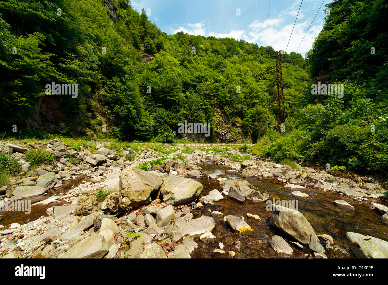 Landscape from Latoritei Valley in Romanian mountains with Latoritei ...