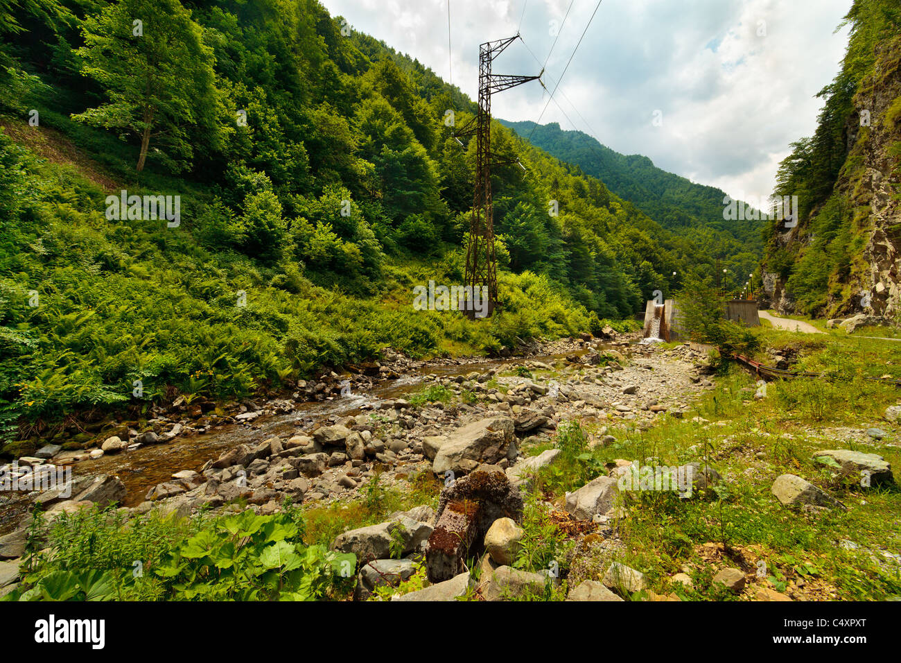 Landscape from Latoritei Valley in Romanian mountains with Latoritei ...