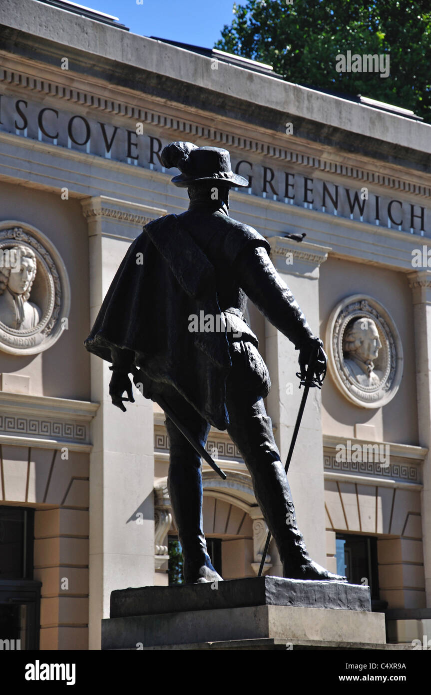 Sir Walter Raleigh statue, Discover Greenwich Visitor Centre, Greenwich ...