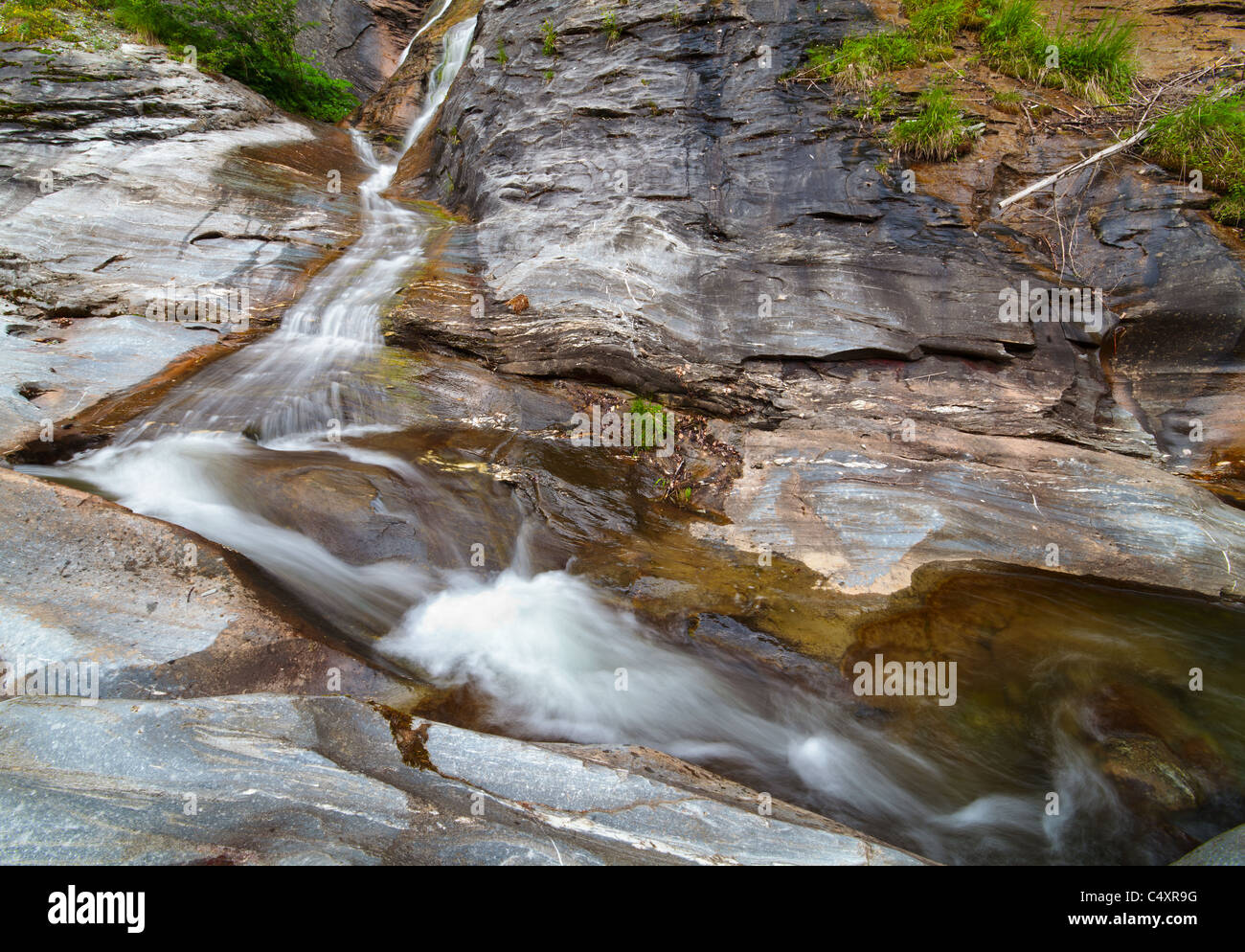 Landscape from Latoritei waterfall in Romanian mountains with Latoritei ...
