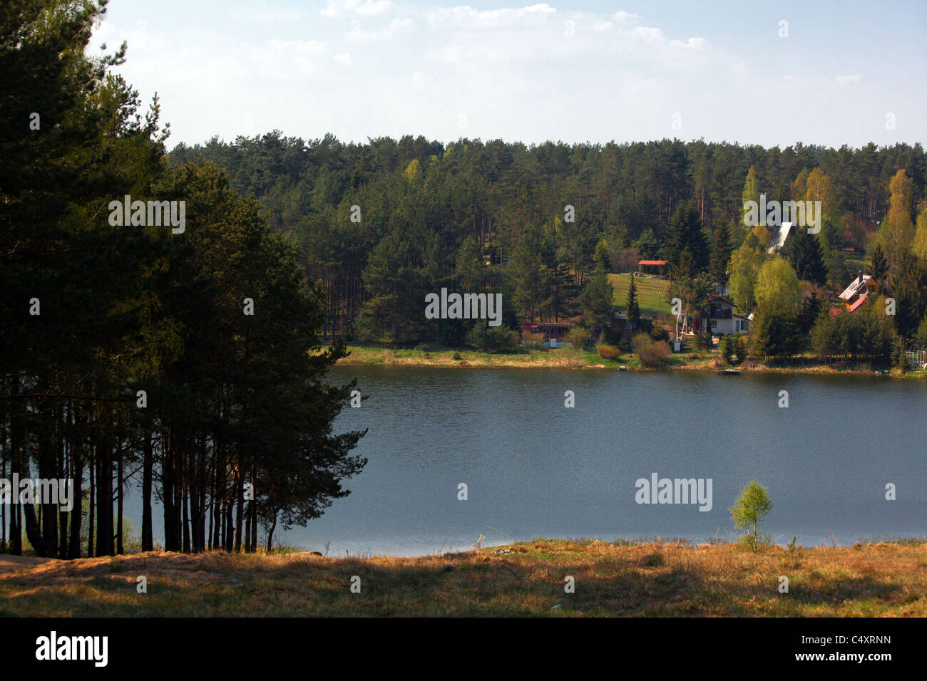 Aerial view of the lake Stock Photo - Alamy