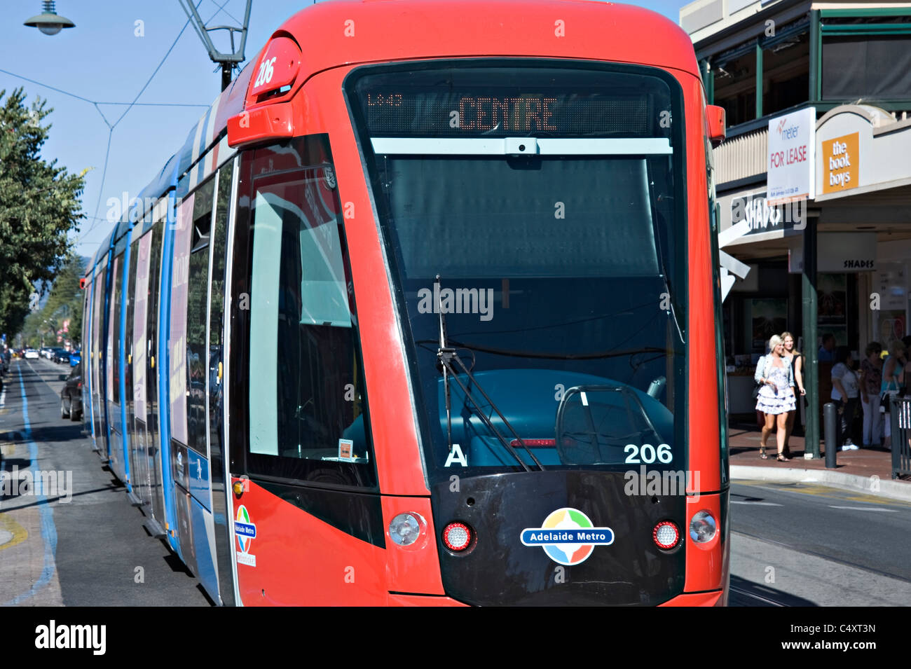 Modern Adelaide Metro Tram at the Terminus in Glenelg Coastal Suburb ...