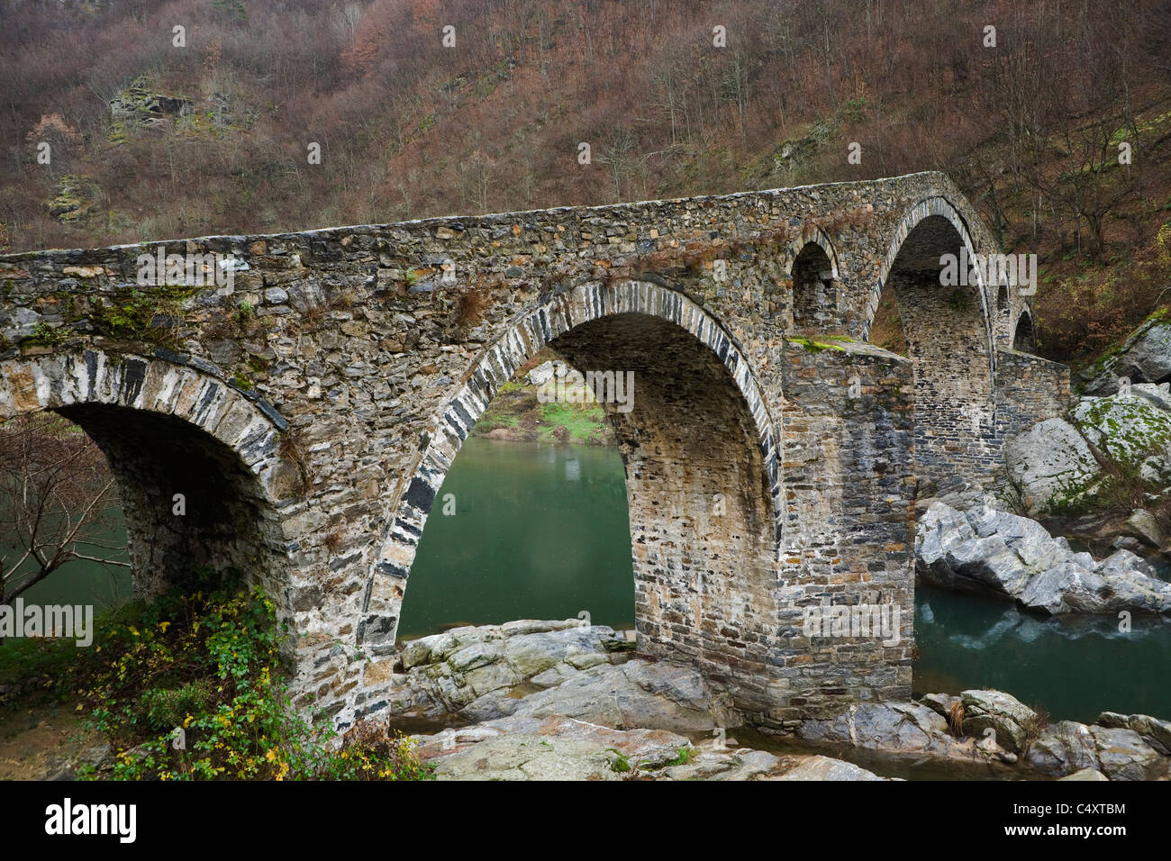 Devil Bridge near Ardino, built at XV century, Kurdjali region ...
