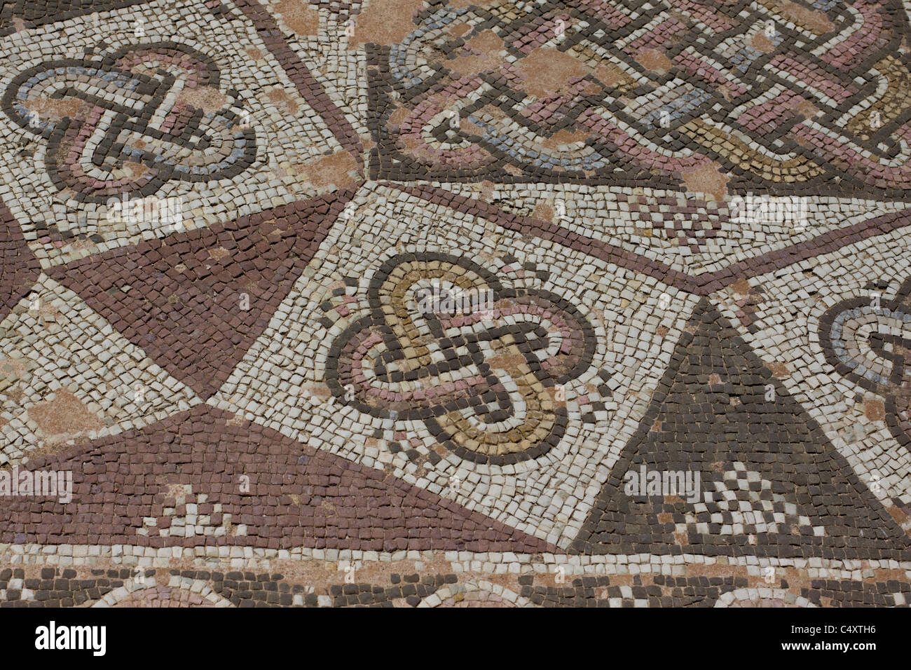 The mosaics of the villa of Theseus House of Theseus Pafos Cyprus Stock ...