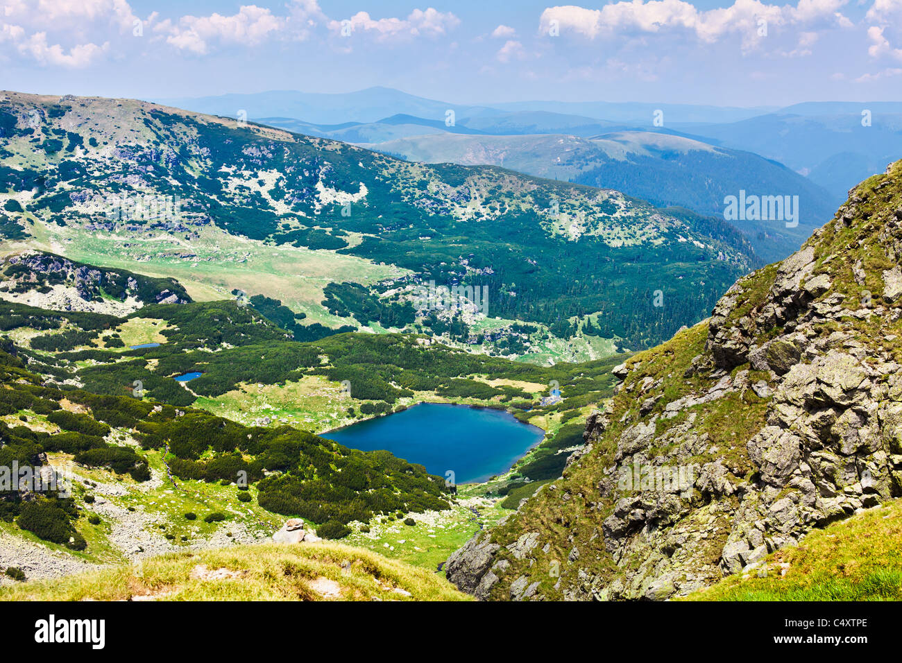 Landscape with lakes Vidal in Parang mountains, Romania Stock Photo - Alamy