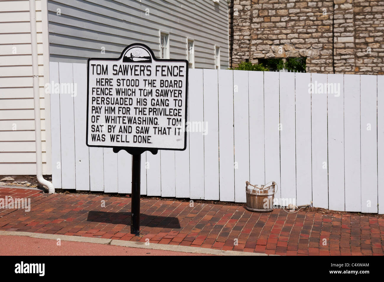 Tom Sawyer's fence. Mark Twain Boyhood Home and Museum. Hannibal ...