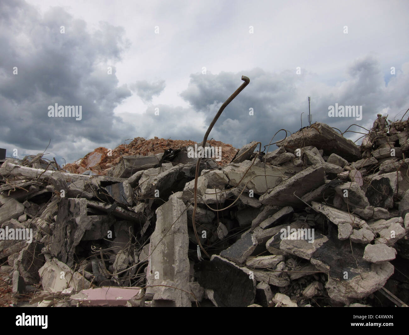 Debris from a demolished building Stock Photo - Alamy
