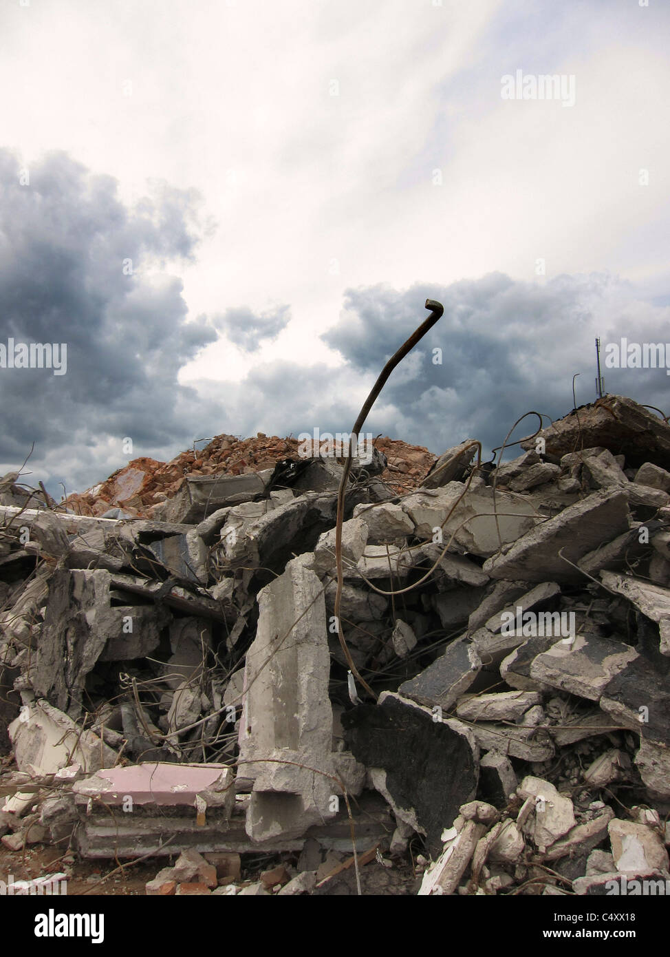Debris from a demolished building Stock Photo - Alamy